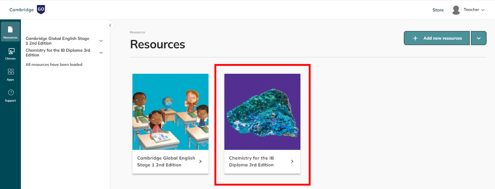 How to find and add free supporting resources to the Resources screen ...