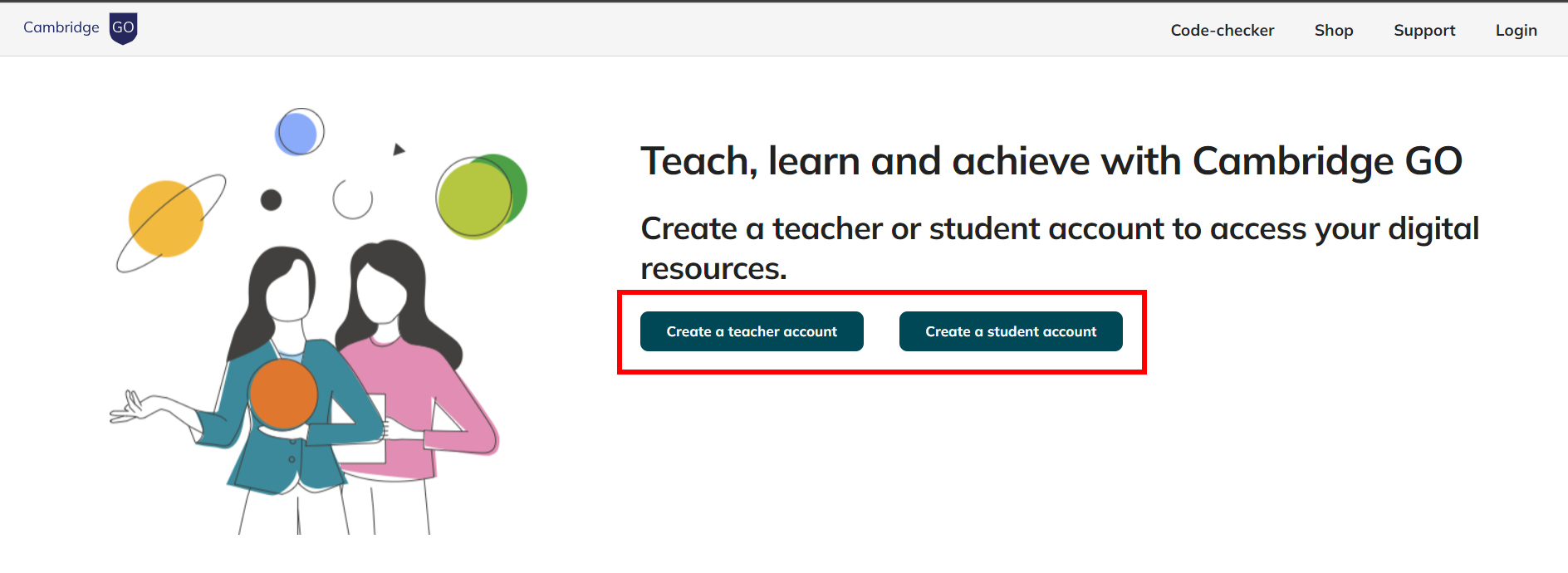 Setting up your account – Cambridge GO