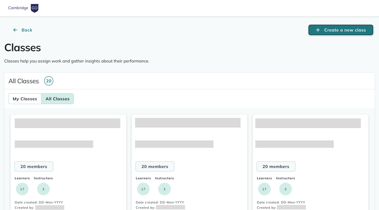 How to organise your students and teachers into classes – Cambridge GO